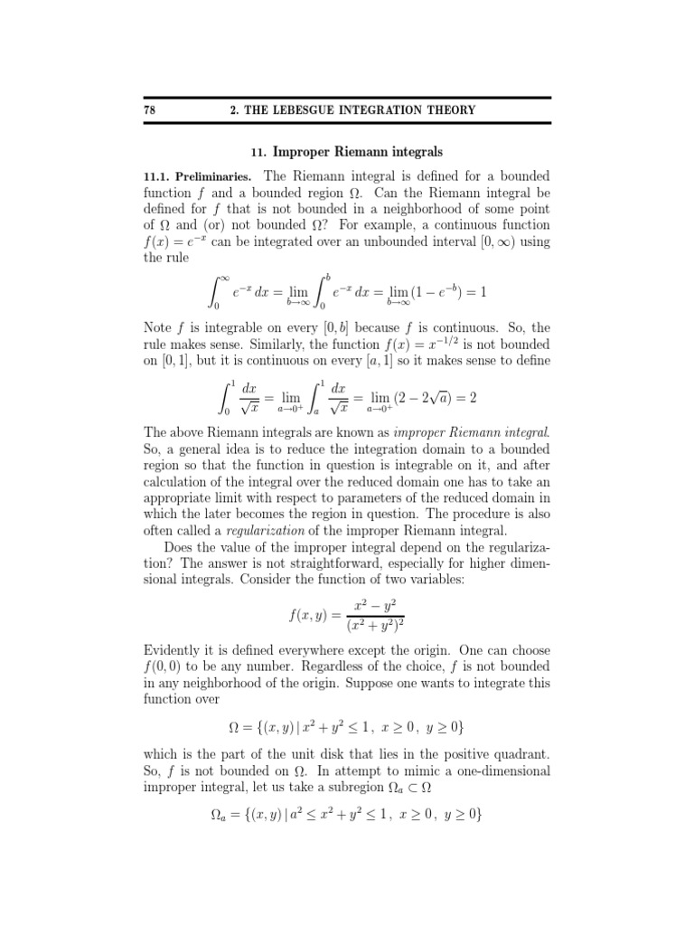 Math Methods Lectures Sec 11 | PDF | Integral | Lebesgue Integration