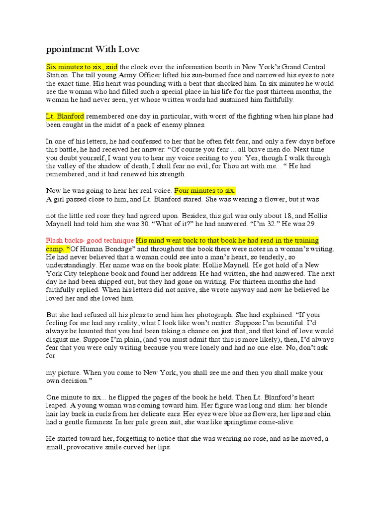 Appointment With Love | PDF