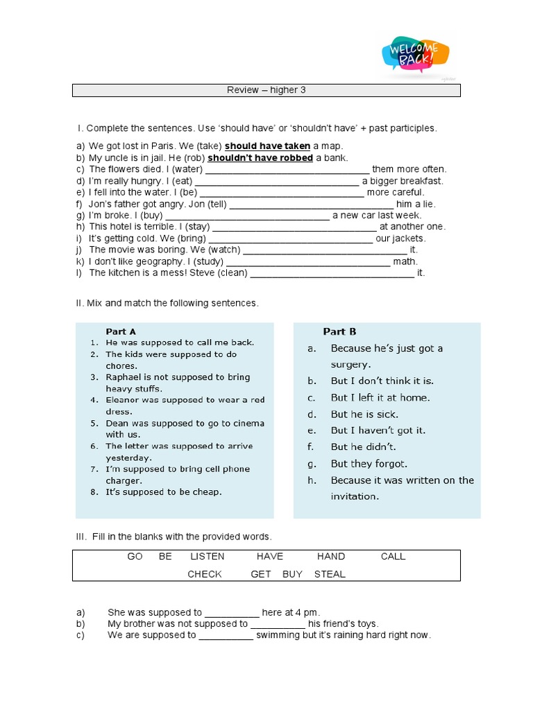 Review Higher 3 | PDF | Grammar | Linguistics