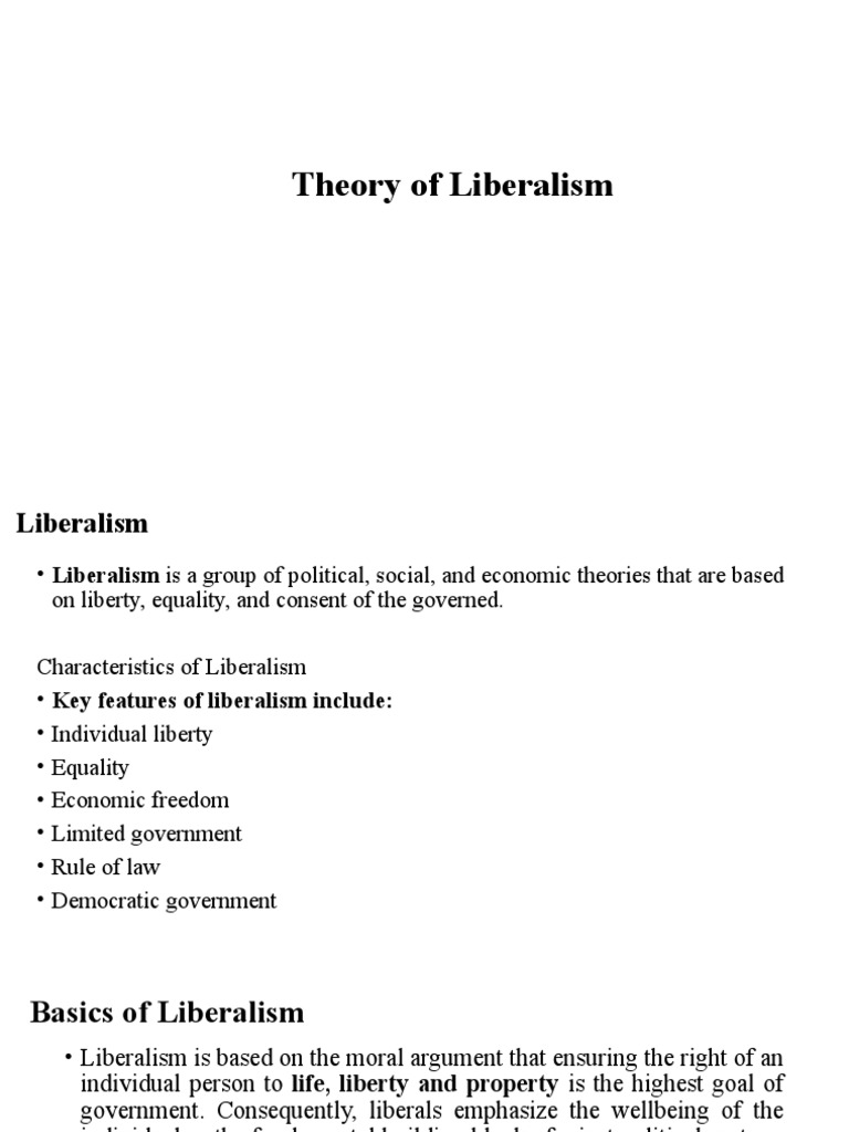 Theory of Liberalism | PDF | Liberalism | Democracy