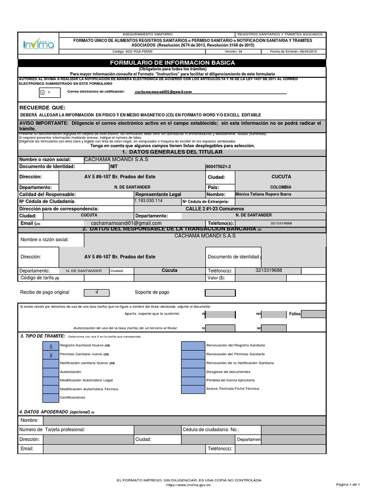 Registro Invima Sanitario | PDF