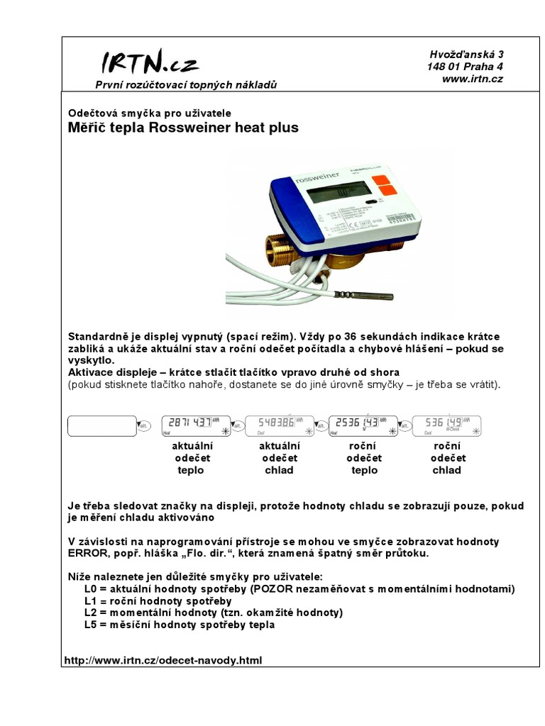Smycka - Navod Rossweiner Heat Plus | PDF