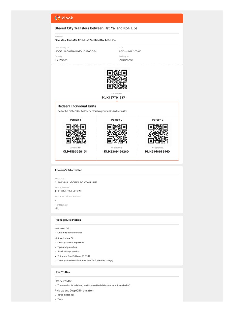 Klook Voucher | PDF