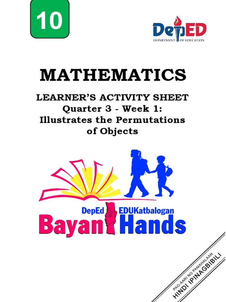 Math 10 Q3 LAS Week1 | PDF | Permutation | Mathematics