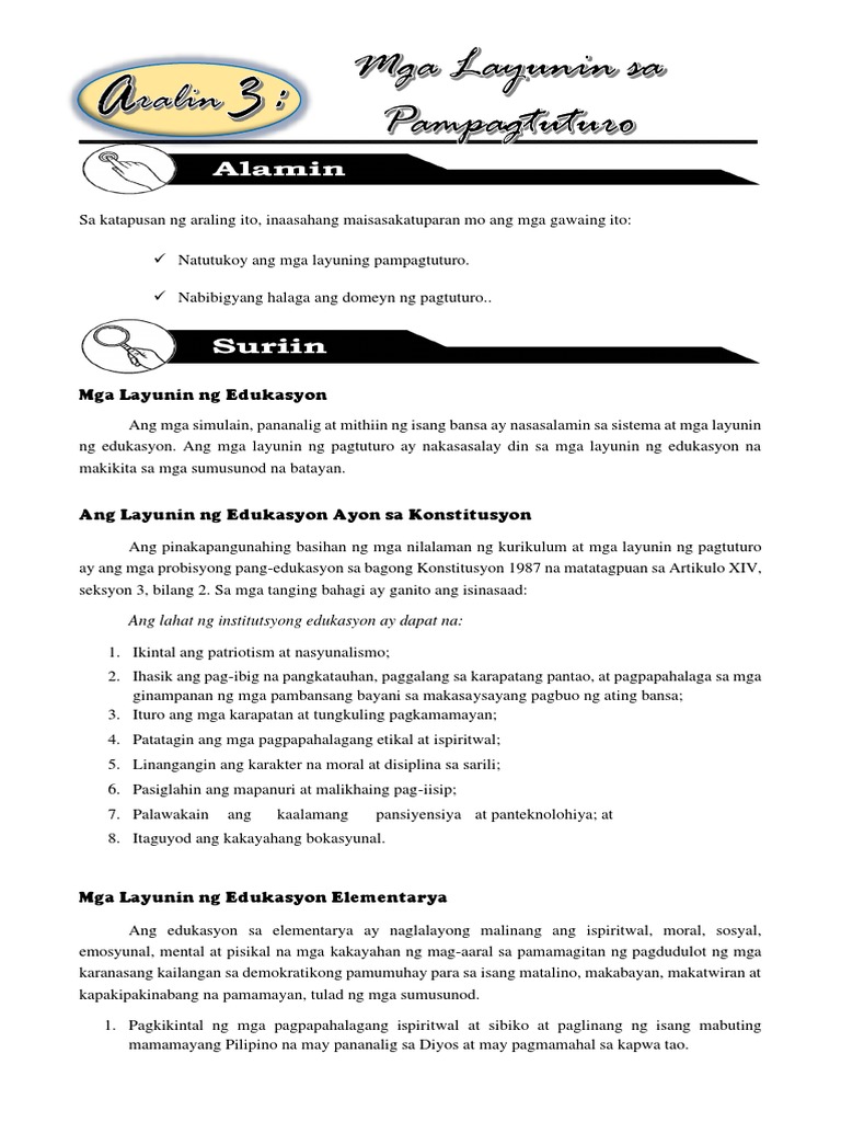 MODYUL 3 (Fil.2) .PDF Version 1 | PDF