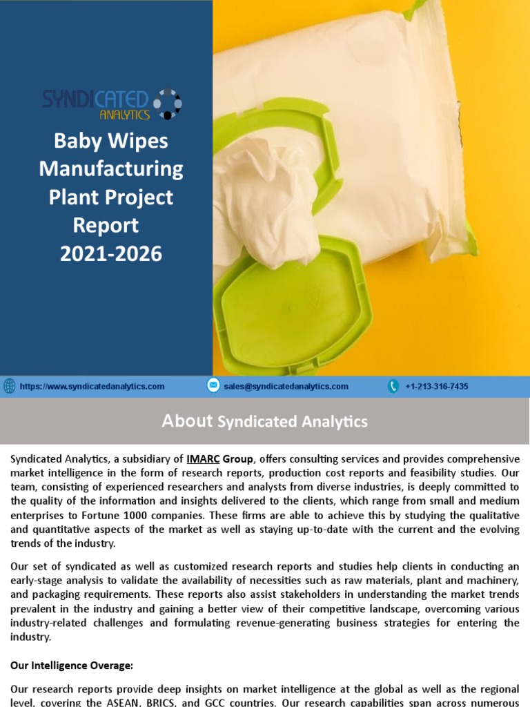 Baby Wipes Manufacturing Plant Project 2021-2026 | PDF | Cost | Taxes