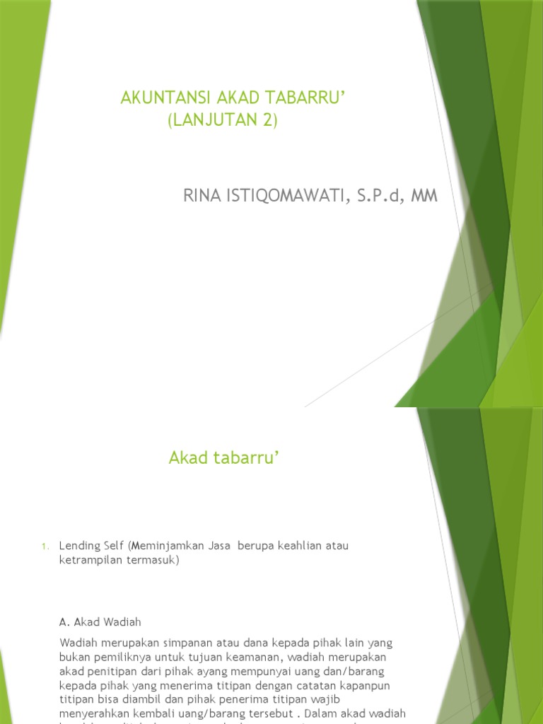 Akuntansi Akad Tabarru' | PDF
