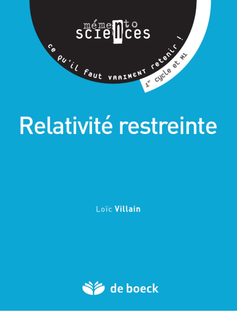 Relativité Restreinte | PDF | Relativité restreinte | Physique