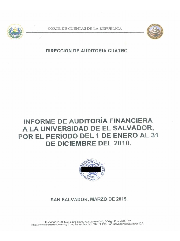 2-Informe de Auditoría Financiera Ejemplo | PDF | Contabilidad | Auditoría