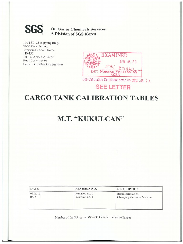 Bb-16.cargo Tank Gauge Table (Ullage Table) | PDF | Thermal Expansion ...