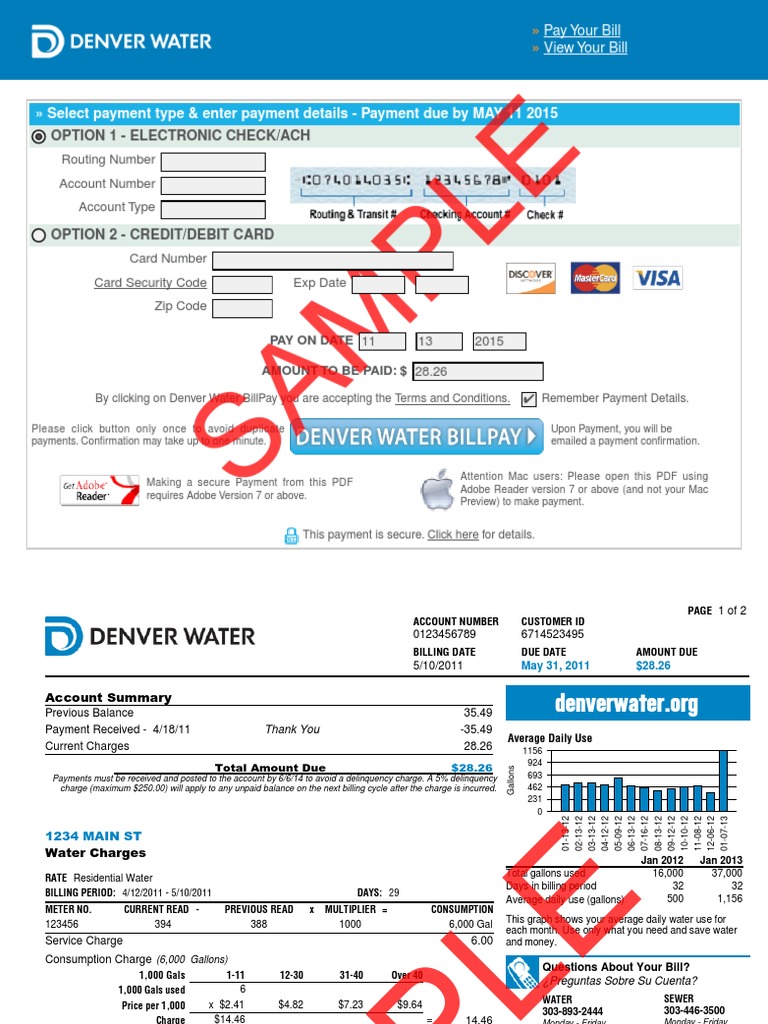 Sample e Bill | PDF | Cheque | Debit Card