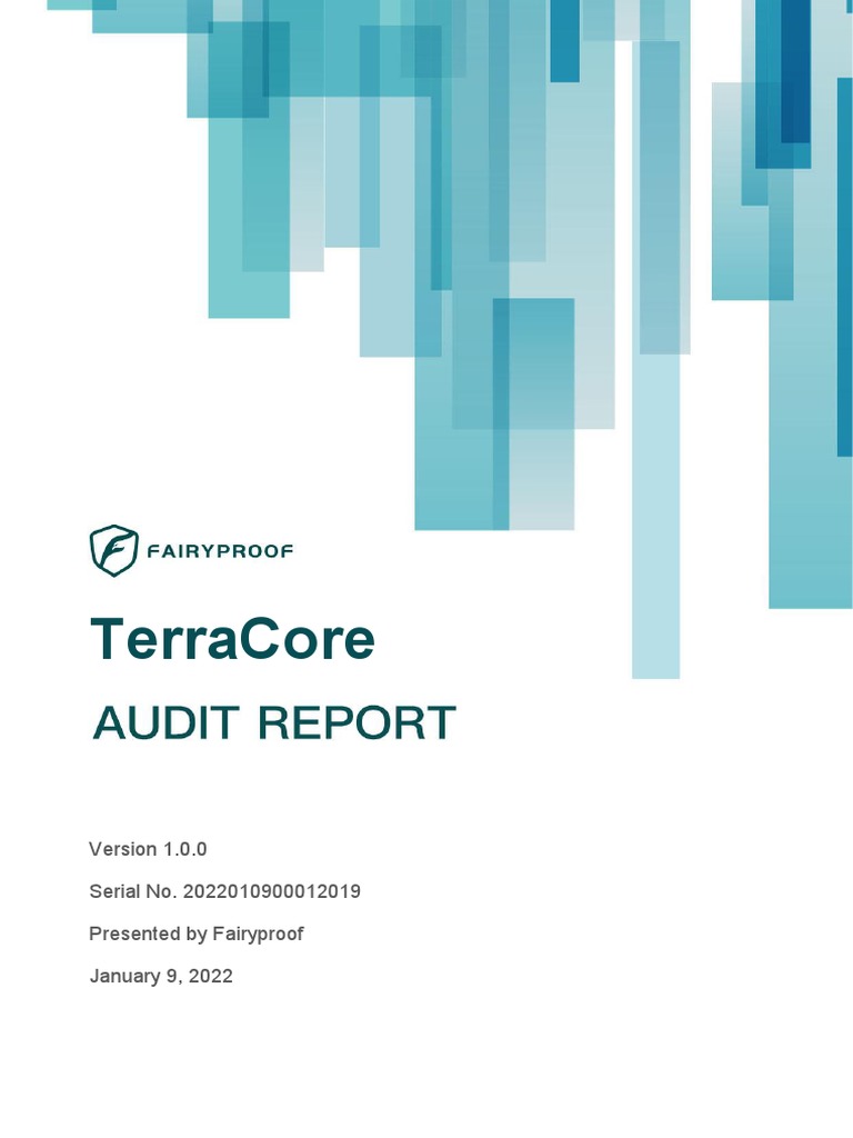 TerraCore AuditReport 010922 | PDF | Computers
