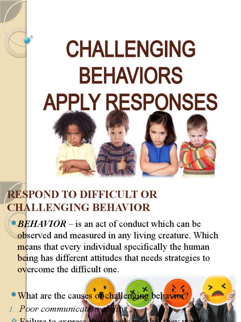 Difficult or Challenging Behavior - 9 | PDF | First Aid | Injury