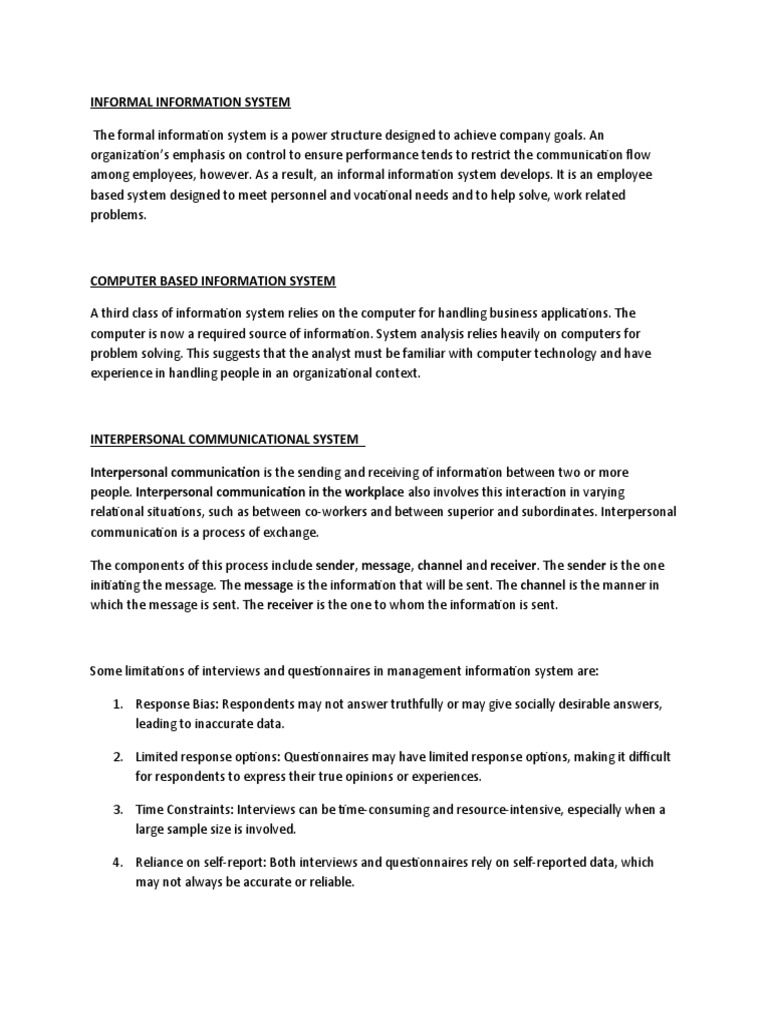 Mis Notes Pdf Information Technology Systems Engineering