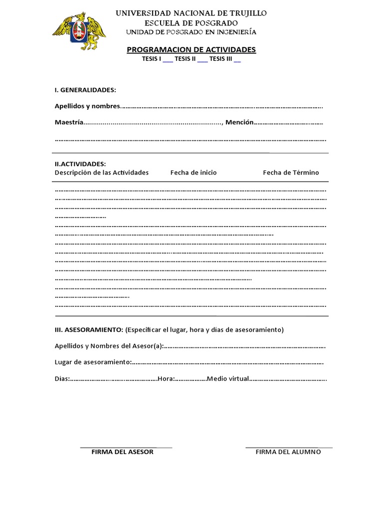 F2-Programación de Actividades | PDF