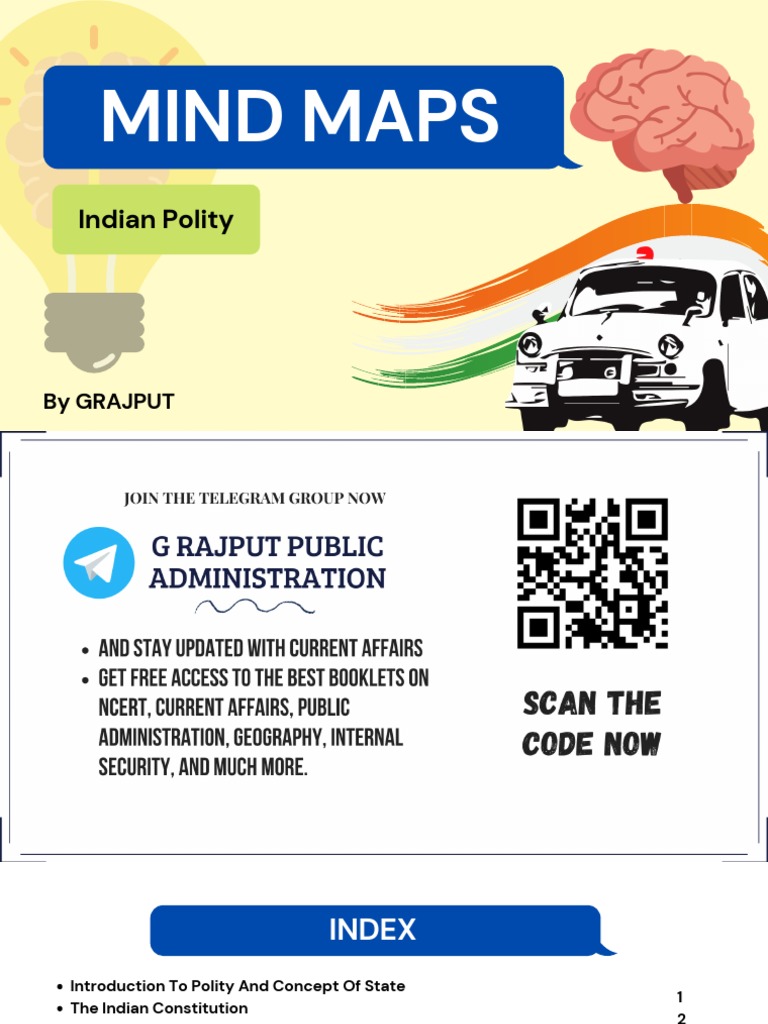 Indian Polity Mind Map Overview | PDF | Constitution | Justice