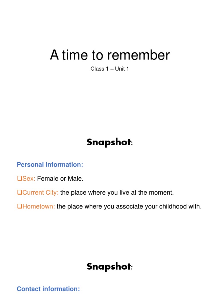 Unit 1 - Class 1 - Interchange Level 2 | PDF
