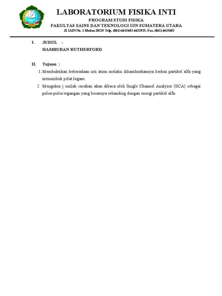 Hamburan Rutherford | PDF
