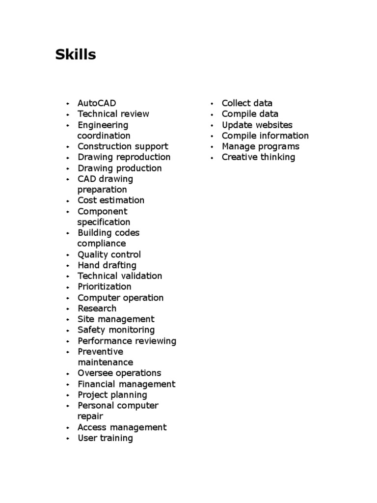 Skills | PDF | Specification (Technical Standard) | Regulatory Compliance