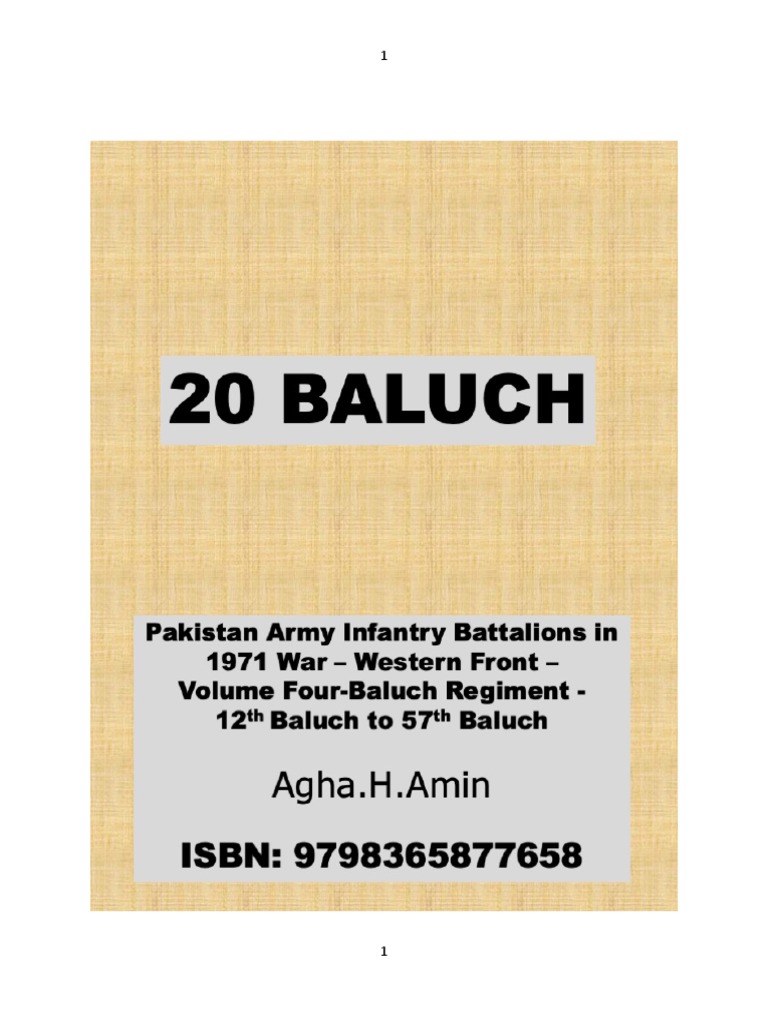 20 Baluch in 1971 War | PDF | Regiment | Military