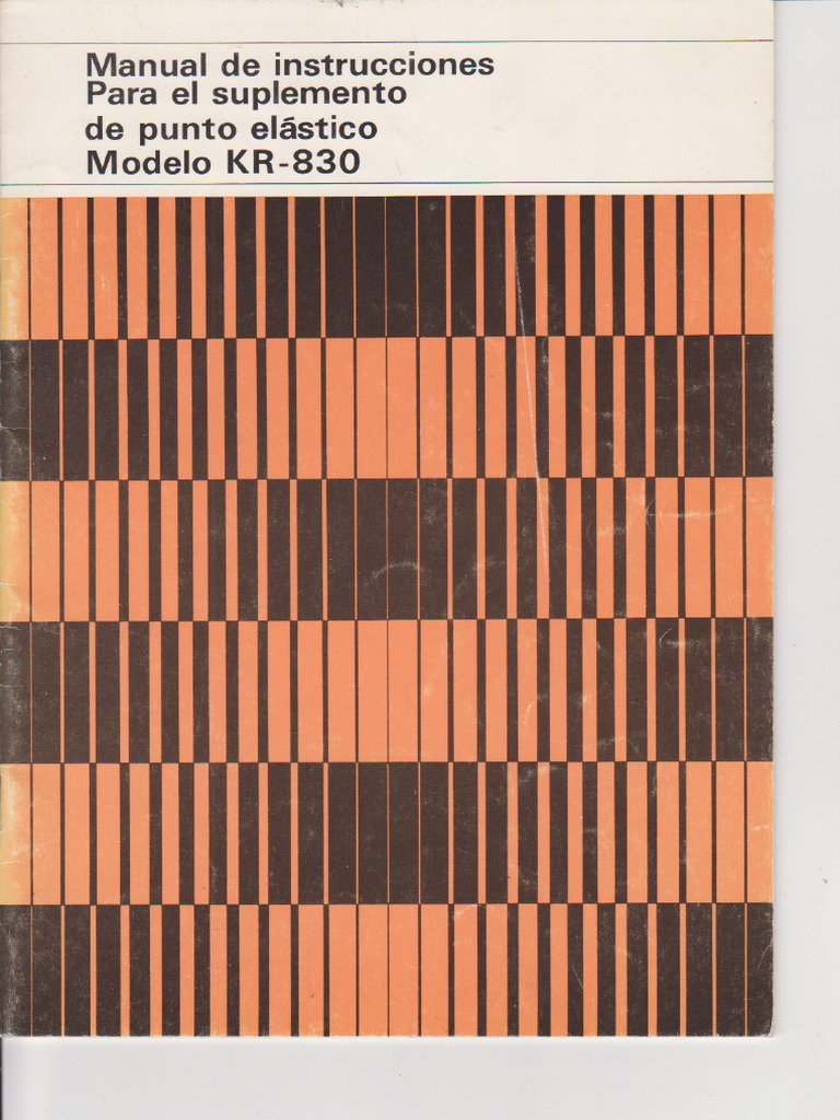 Manual Brother Ribber Kr830 Es | PDF