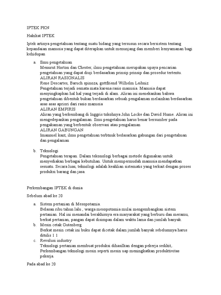 Iptek PKN | PDF