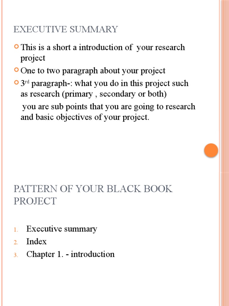 Executive Summary for Research Project | PDF