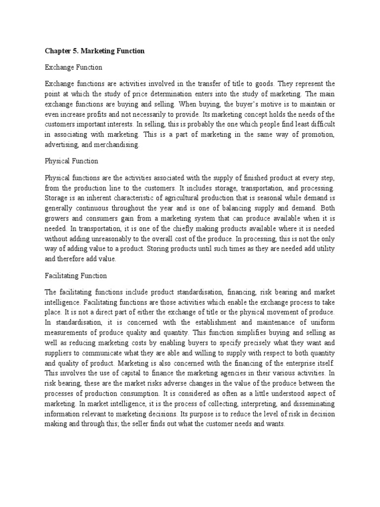 Marketing Function | PDF | Marketing | Income Statement