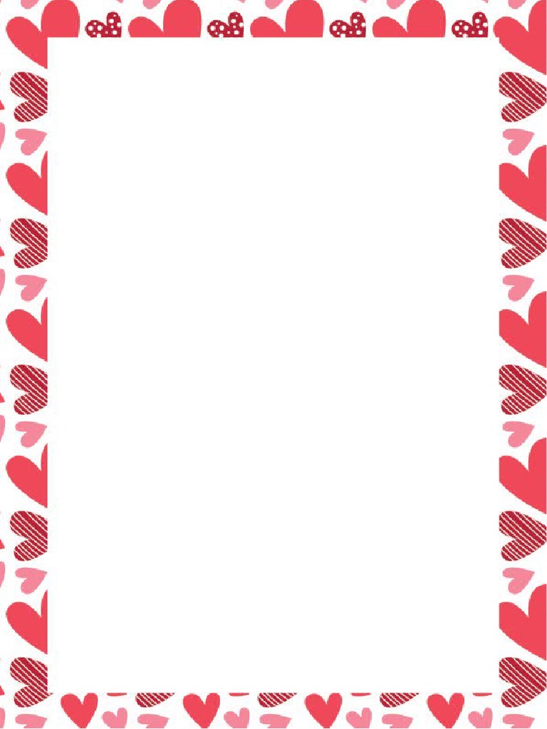 Margen Hoja Corazon Rojos | PDF