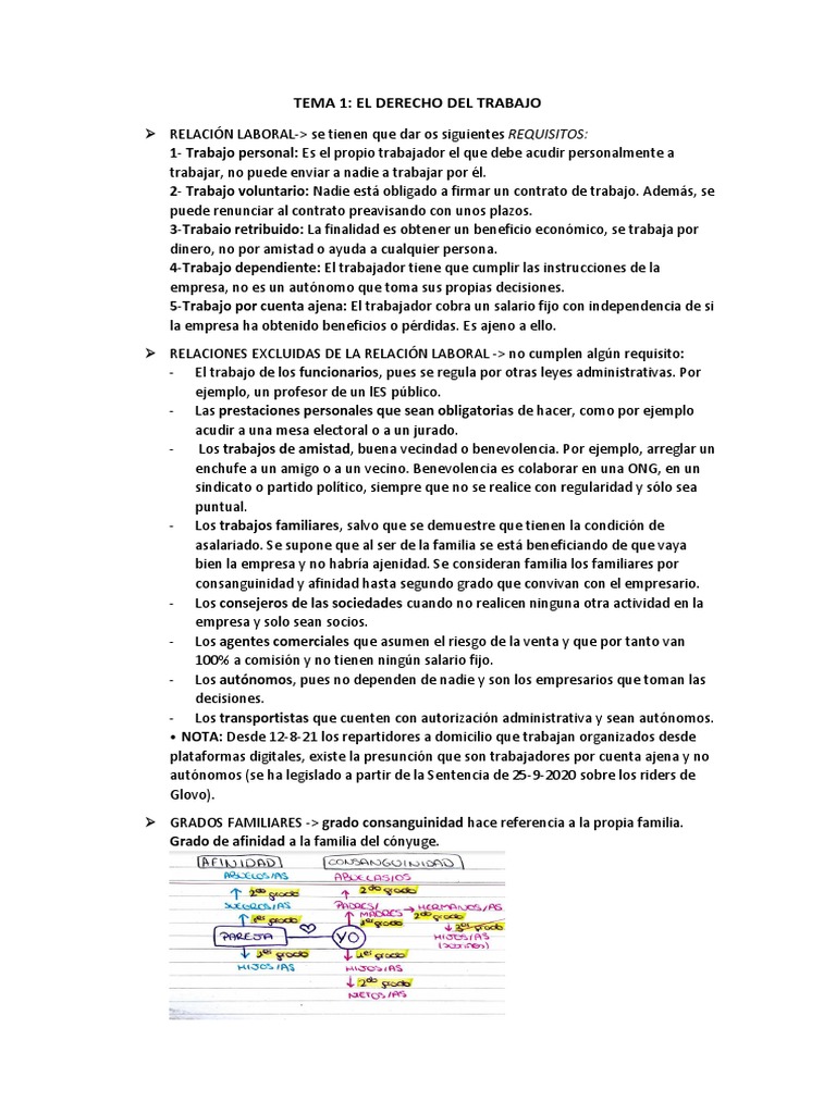 Fol Tema 1 | PDF | Salario | Derecho laboral