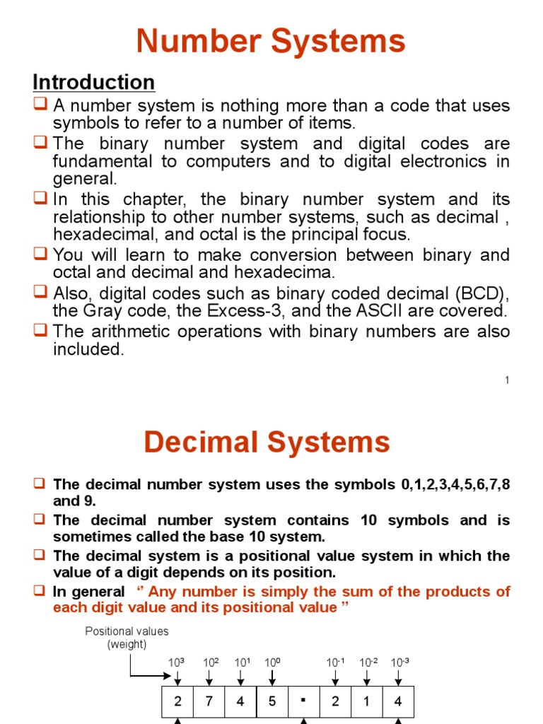 2-1 Digital Numbering and Coding | PDF