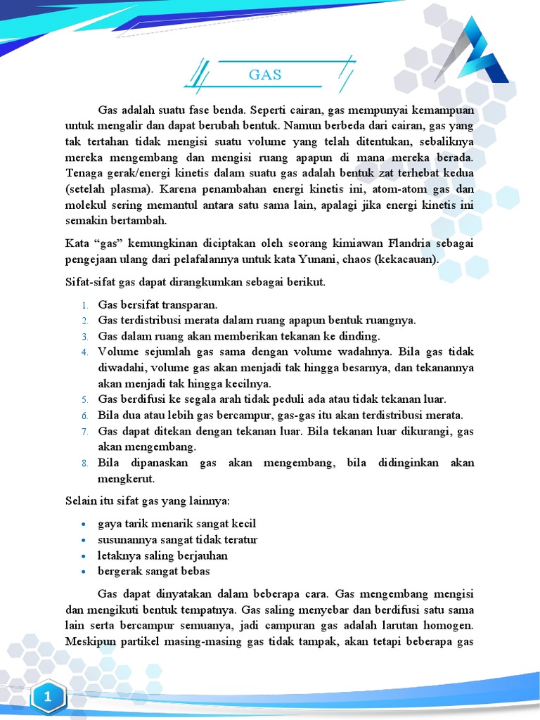 Gas Adalah Suatu Fase Benda | PDF