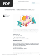 Retail Math Formulas Cheat Sheet | PDF | Gross Margin | Merchandising