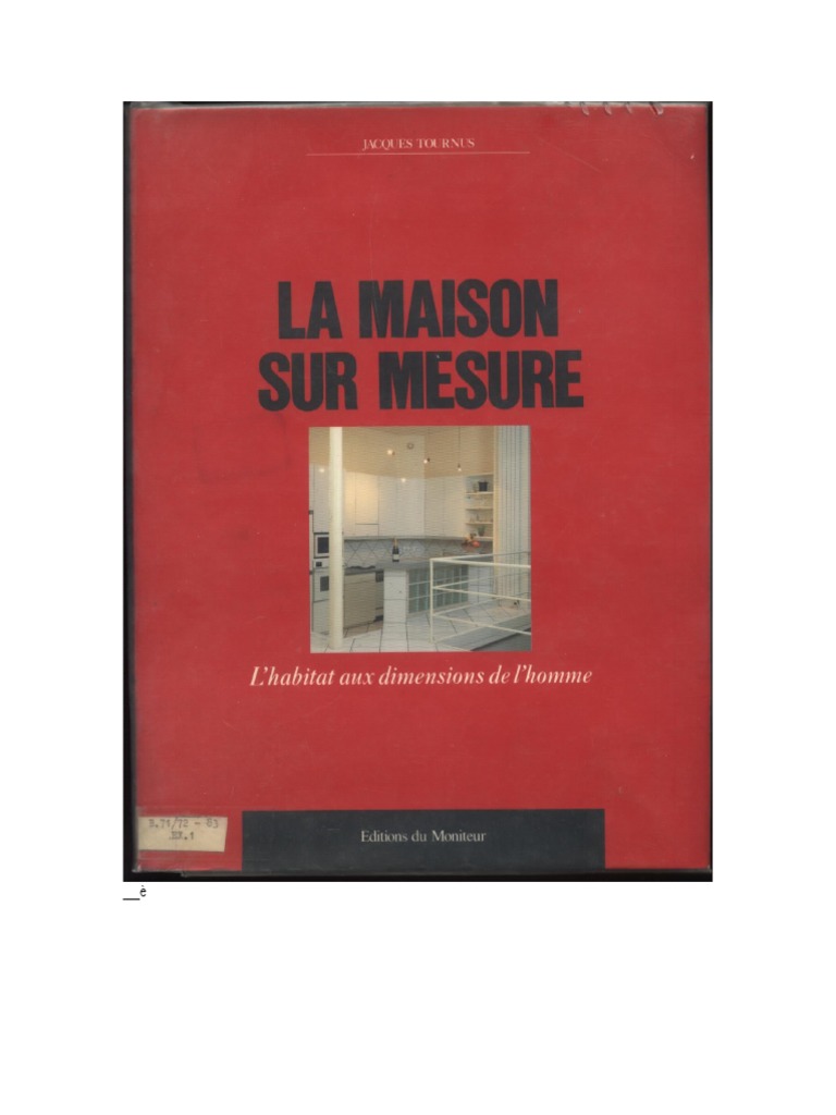 Jacques Tournus - La Maison Sur Mesure (1991) - Libgen - Li | PDF