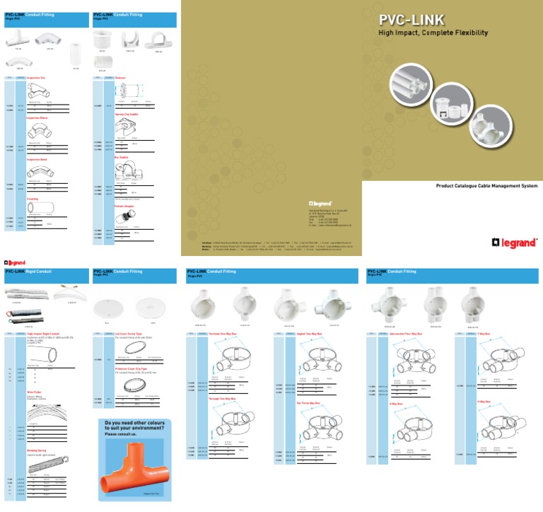 Conduit Legrand PVC LINK Brochure | PDF | Materials | Components