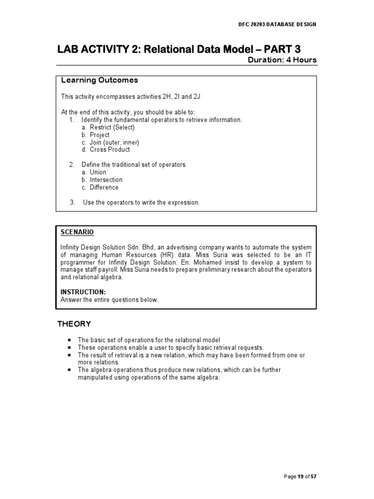La2 3 | Download Free PDF | Relational Database | Relational Model