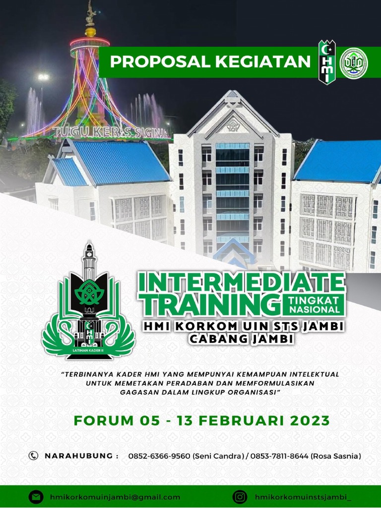 Rilis!! Proposal LK II Hmi Korkom Uin Sts Jambi 2023 | PDF