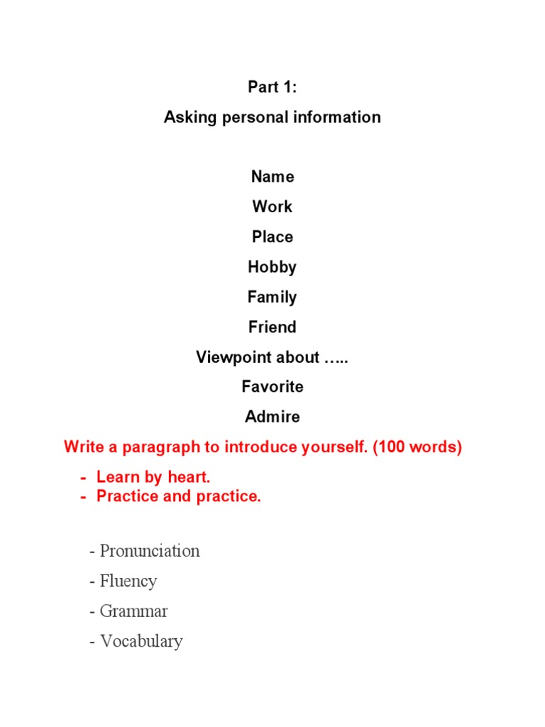Asking Personal Information | PDF | Linguistics | Human Communication