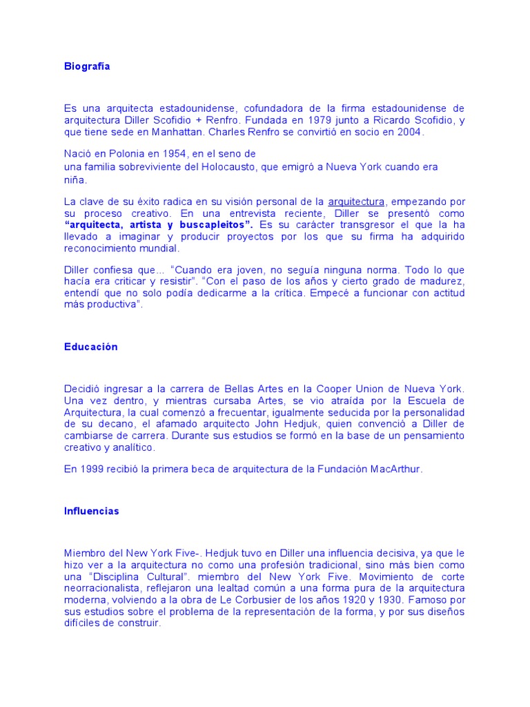 Elizabeth Diller | PDF | Arte