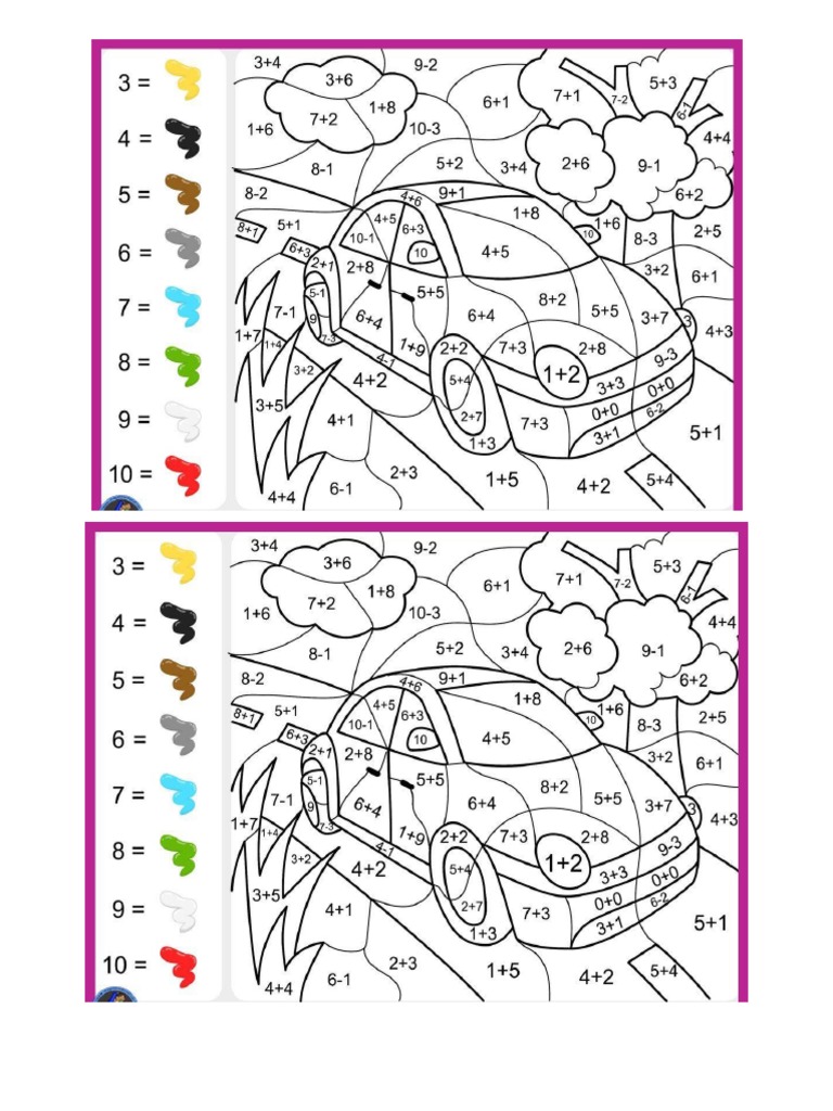 Suma y Colorea | PDF