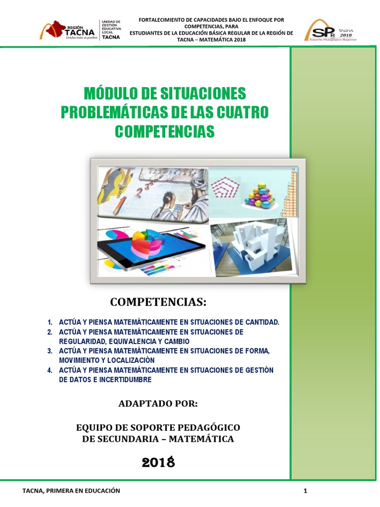 Modulo de Matematica para El ALUMNO UGEL TACNA 1 16 | PDF | Aprendizaje | Matemáticas