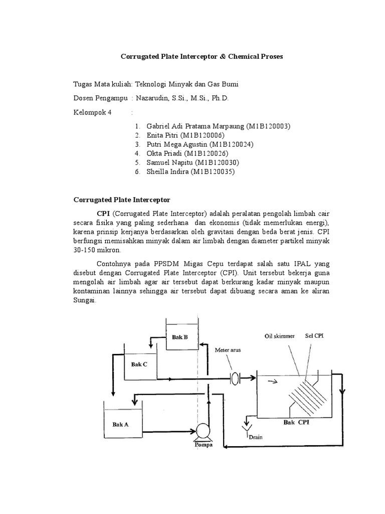 Interceptor Pelat Bergelombang dalam Proses Kimia | PDF