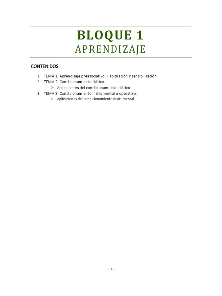 Bloque 1 Aprendizaje Descargar Gratis Pdf Sinapsis Instinto