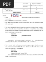 RDBMS Lab Assignment | PDF | Sql | Computer Programming