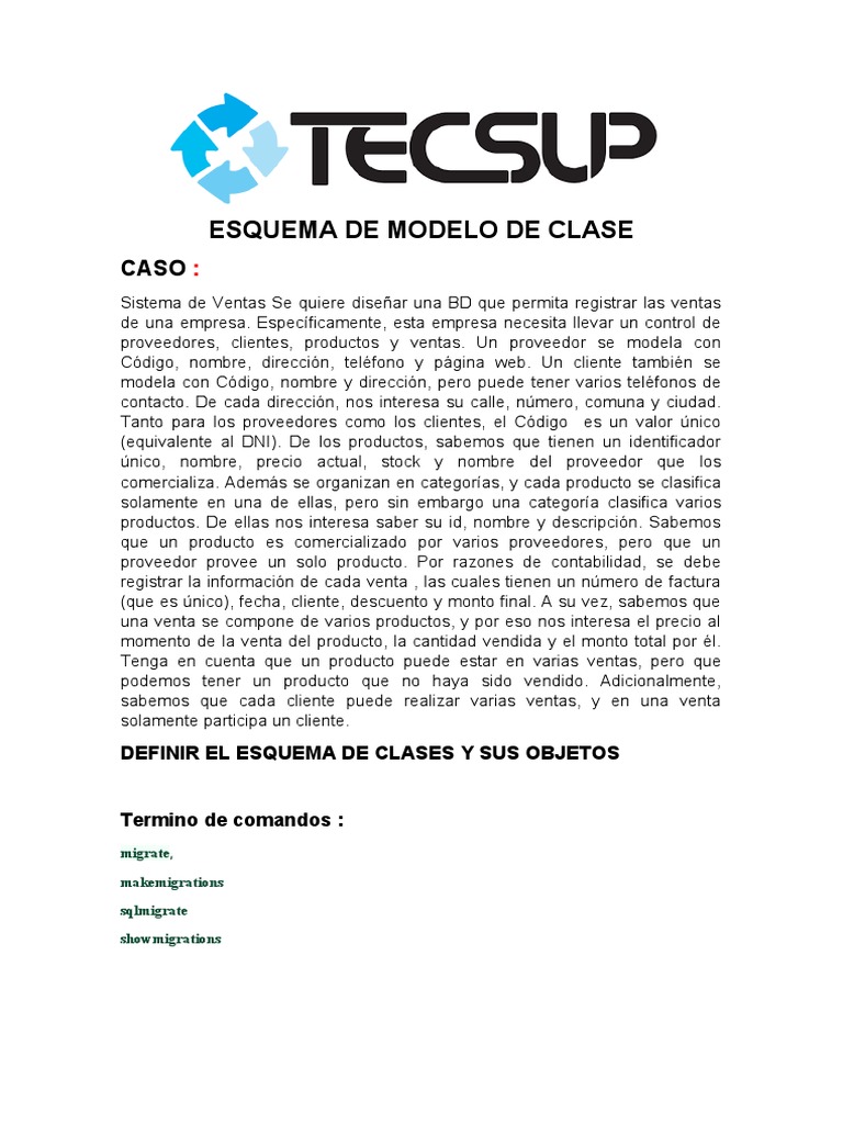 Esquema de Modelo de Clase | PDF