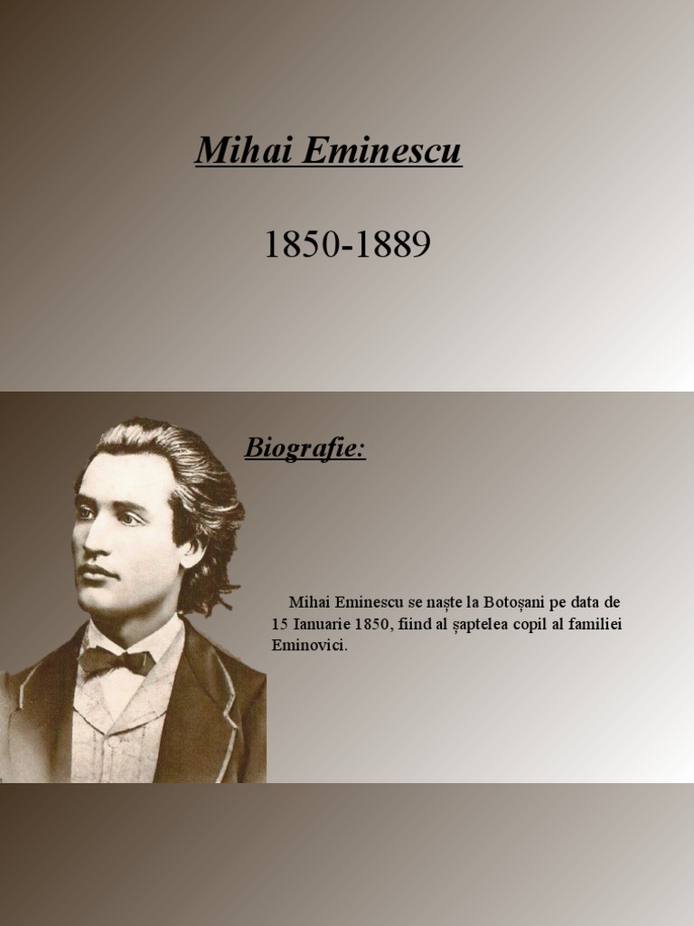 Mihai Eminescu (1850-1889) | PDF
