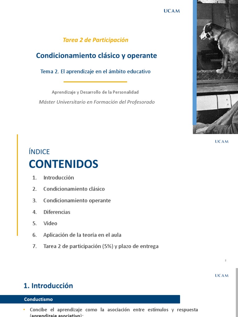 Tarea 2 de Participación. Condicionamiento Clásico y Operante | PDF | Reforzamiento | Teoria de ...