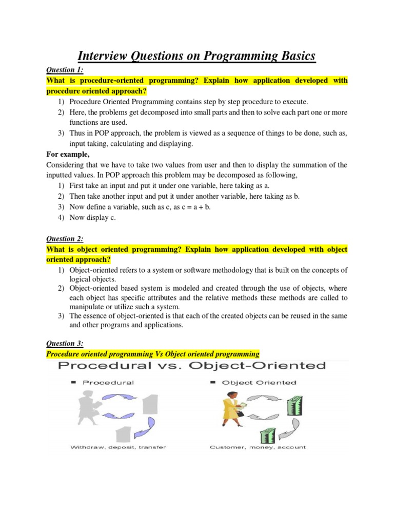 Interview Questions On Programming Basics | PDF | Java Virtual Machine | Java (Software Platform)