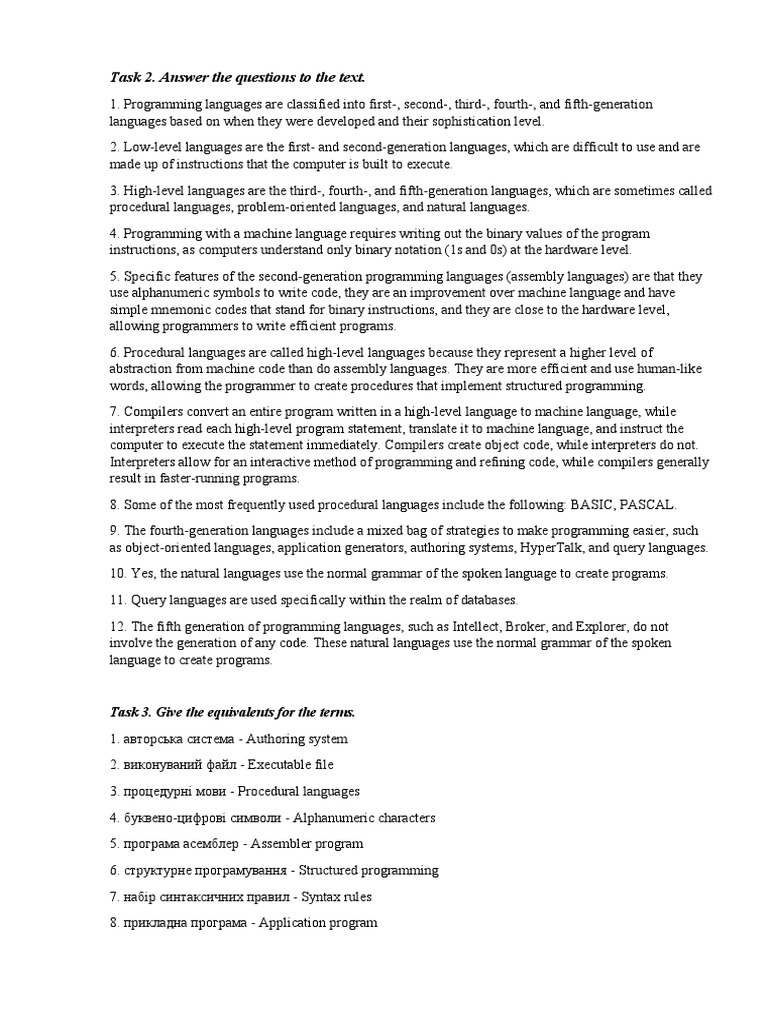 TEXT 13A Tasks | PDF | Computer Programming | Assembly Language