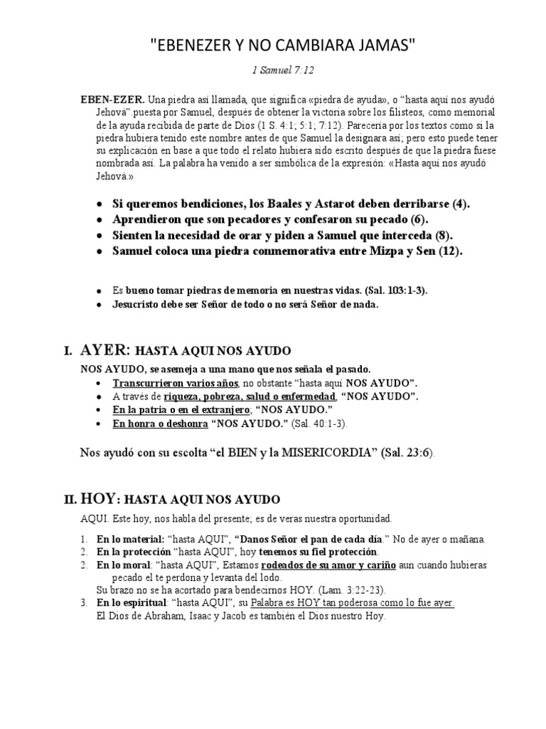 Ebenezer y No Cambiara Jamas | PDF | Jesús | Dios